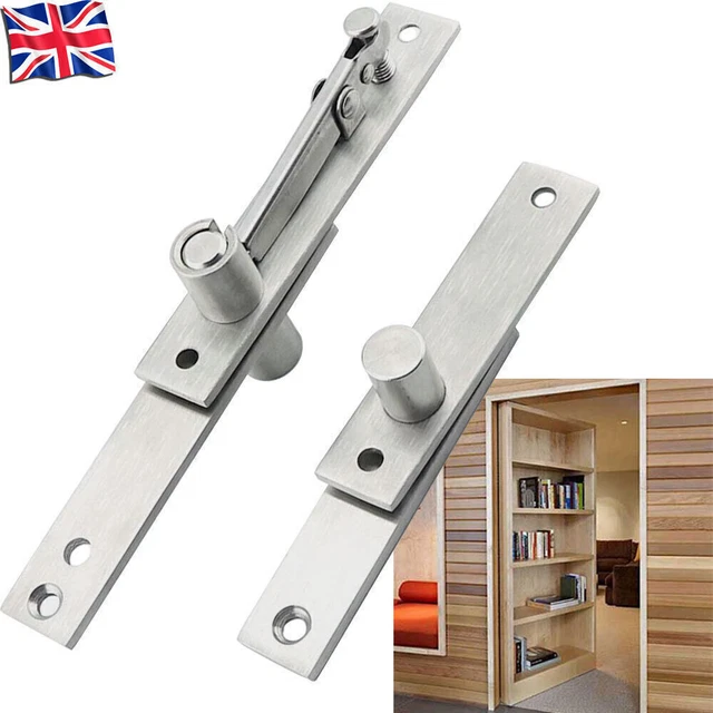 2X HEAVY DUTY 360° Rotating Hidden Bookcase Hinges Secret Door Pivot ...