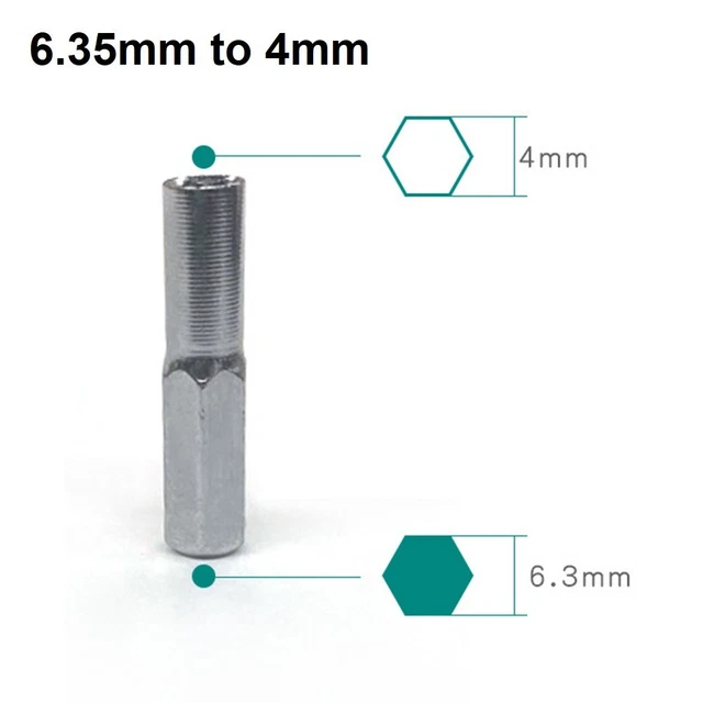 EASY AND SECURE Conversion with Hex Adapter Socket for 6 35mm to 4mm ...
