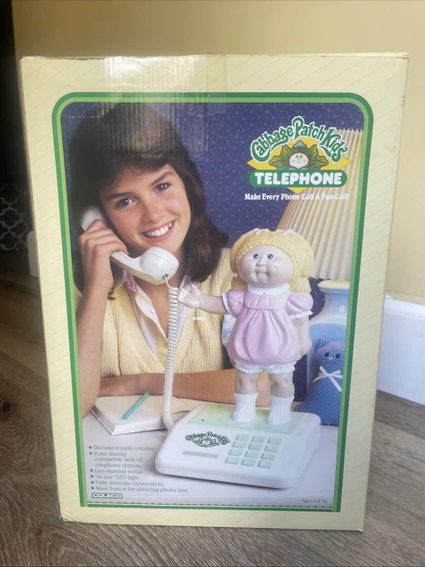 VINTAGE CABBAGE PATCH Kids Telephone 1984 Box & Styrofoam & Plastic NIB ...