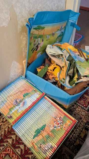 DISNEY ANIMAL WORLD books numbers 1-60 (minus a few) and lots of toys ...