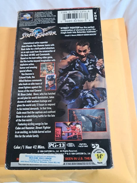 STREET FIGHTER VHS 1994 CAPCOM Jean Claude Van Damme $8.30 - PicClick CA