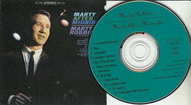MARTY ROBBINS MARTY After Midnight (CD 1996) Koch fabriqué aux États ...