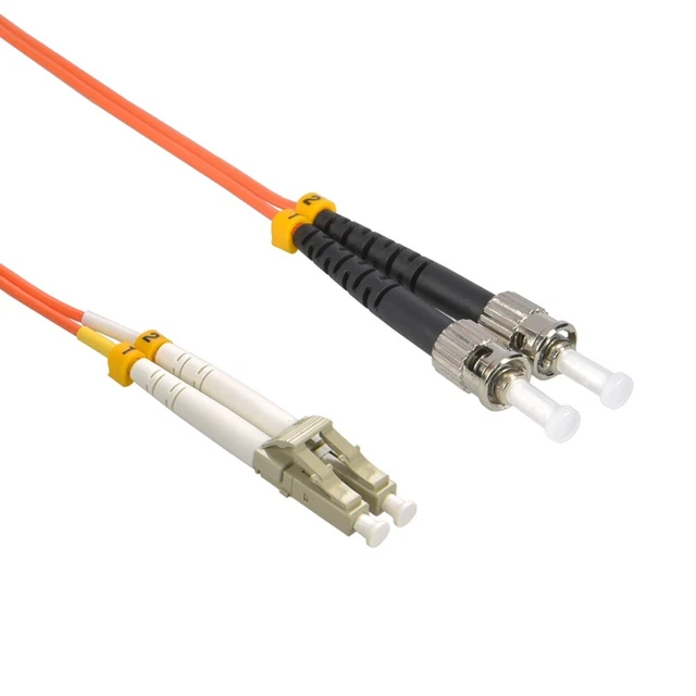 LC TO ST Multimode Duplex Fiber Optic Jumper Patch Cord Cable 1M/2M/3M ...
