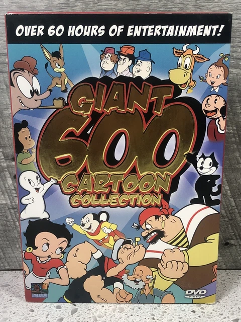 GIANT 600 CARTOON Collection (12-Disc DVD Set, 2008) 60 Hours Felix The ...