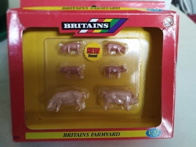 BRITAINS 1/32 - animaux de ferme cochons, porcinets réf. 40966 en boîte ...