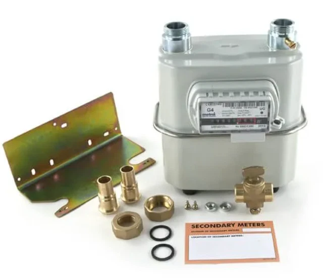 G4 GAS METER & Fixing Kit Domestic Secondary w/ Regulator Natural GAS ...