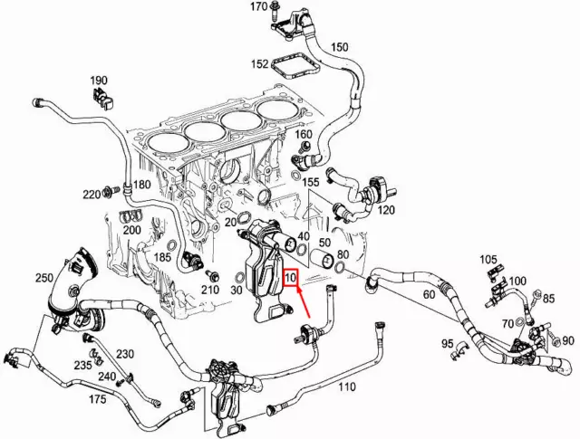 MERCEDES-BENZ E COUPE C238 Motorölabscheider A2700103801 NEU Original ...