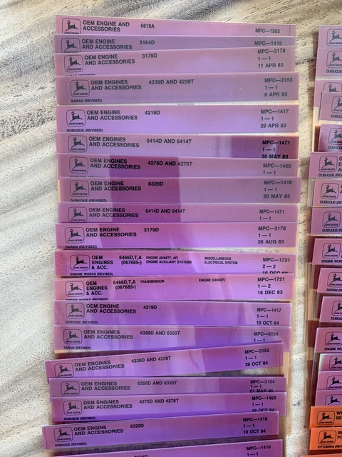 VINTAGE JOHN DEERE Parts Microfiche Slides $75.00 - PicClick CA
