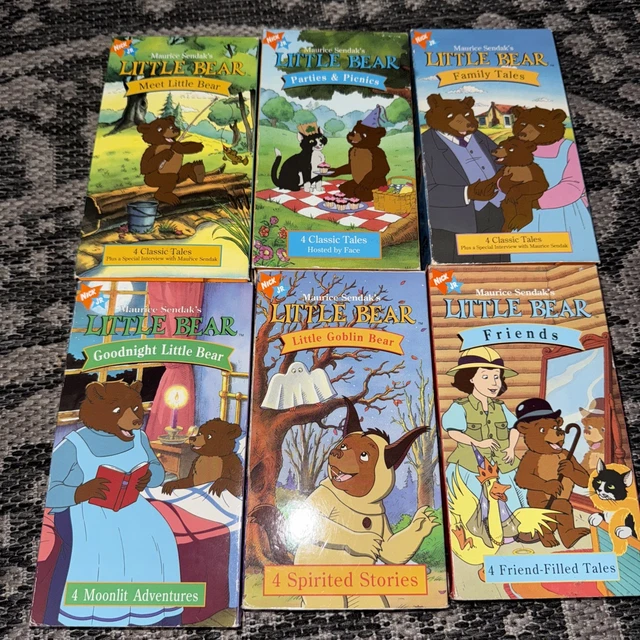 VHS NICK JR LITTLE BEAR Family TALES MEET LITTLE BEAR PARTIES & PICNICS ...
