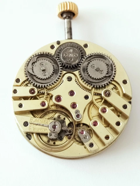 EXTREMELY RARE DUAL Train pocket watch movement High Grade, with dial ...