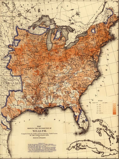 MAP OF WEALTH Distribution 1870 OLD PHOTO PRINT £5.82 - PicClick UK