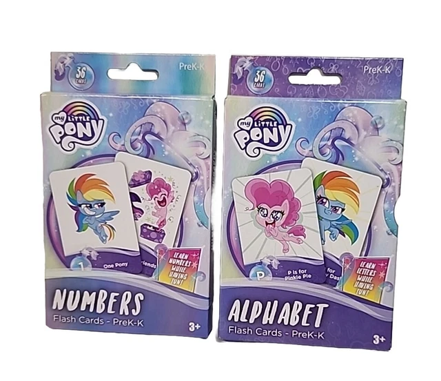 MY LITTLE PONY PreK-K Flash Cards Numbers & Alphabet, Lot of 2 $6.88 ...