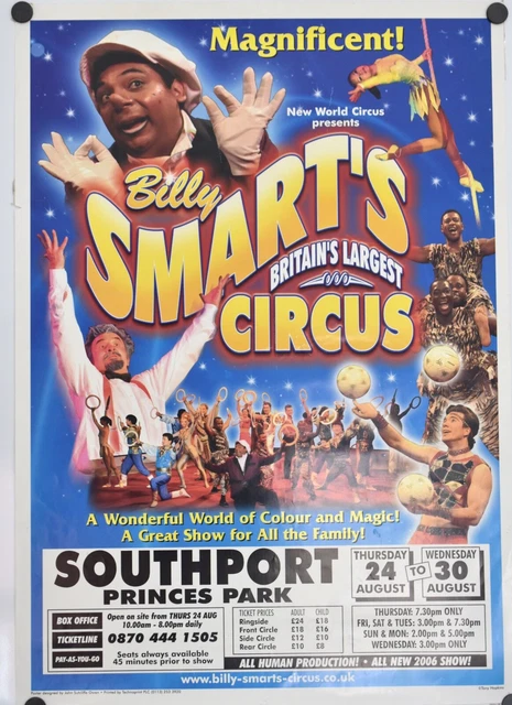 BILLY SMART'S CIRCUS Poster £63.10 - PicClick UK