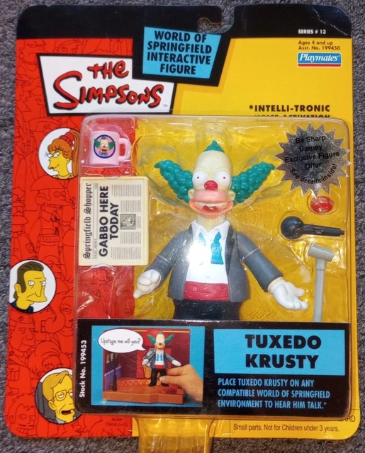 TUXEDO KRUSTY CLOWN The Simpsons Playmates WOS Series 13 Action Figure ...