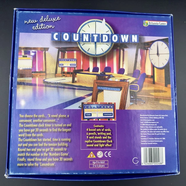 COUNTDOWN NEW DELUXE Edition 2006 TV Game Show Family MISSING 1 NUMBER ...