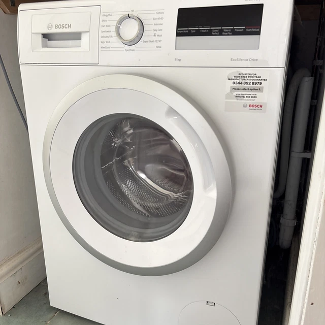 BOSCH SERIE 4 Eco Silence Drive 8kg Drum White Washing Machine £338.18 - PicClick UK