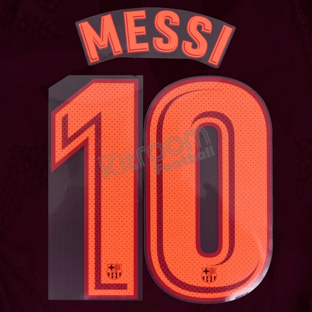 ORIGINAL PLAYER ISSUE 2017-18 Barcelona Third #10 MESSI Name Number Set ...