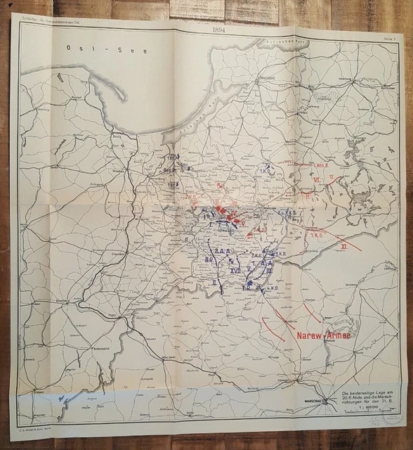 PRE-WWII GERMAN MILITARY Map - E.S. Mittler & Sohn, Berlin / Ca. 1935 ...