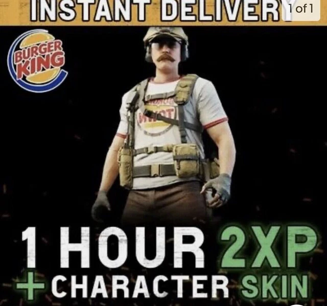 COD MODERN WARFARE 2 MW2 Burger King Code 1 Hour 2XP + Skin *MESSAGE ...