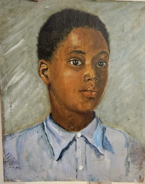 TABLEAU PORTRAIT D'ENFANT Huile Sur Toile Signe EUR 1,00 - PicClick FR