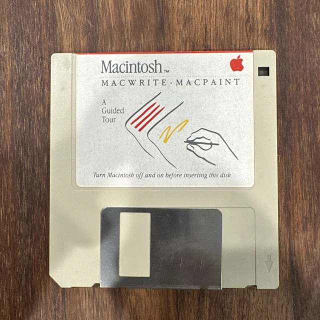 RARE VINTAGE 1984 Macintosh 3.5" Floppy Disk MacWrite MacPaint Guided Tour £22.17 - PicClick UK