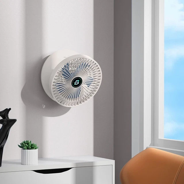 QUIET WALL-MOUNTED DESKTOP Fan Mini Electric Fan New Table Fan Office ...