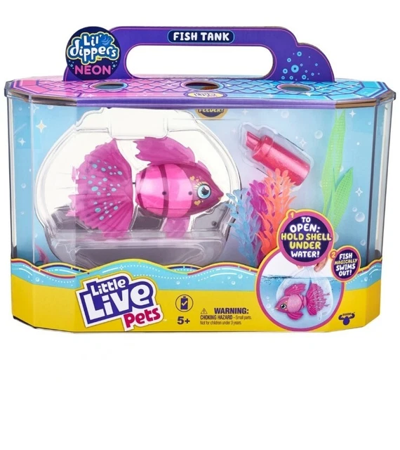 LITTLE LIVE PETS Dipper Neon Playset Interactive Lifelike Swimming ...