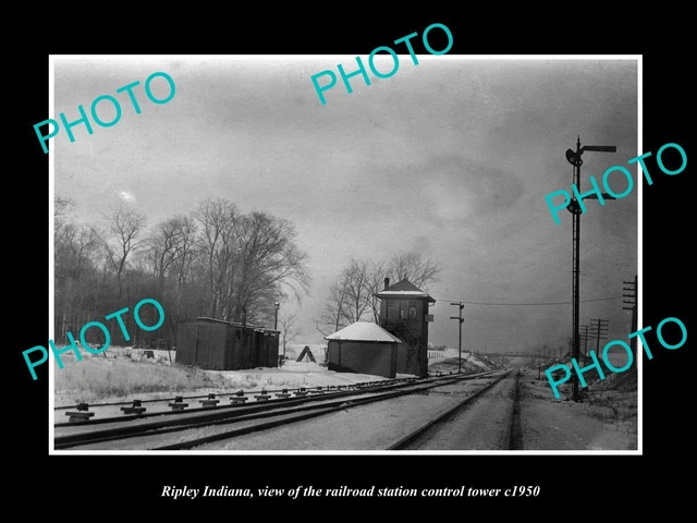 OLD LARGE HISTORIC PHOTO OF RIPLEY INDIANA THE RAILROAD DEPOT STATION c1950 $9.00 - PicClick AU