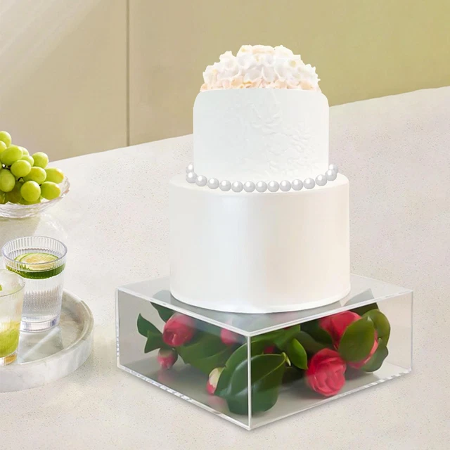 ACRYLIC FILLABLE CAKE Stand Round DIY Cake Riser for Birthday Holiday ...