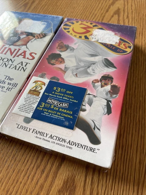 3 NINJAS KNUCKLE Up + High Moon at Mega Mountain (VHS) BRAND NEW SEALED ...