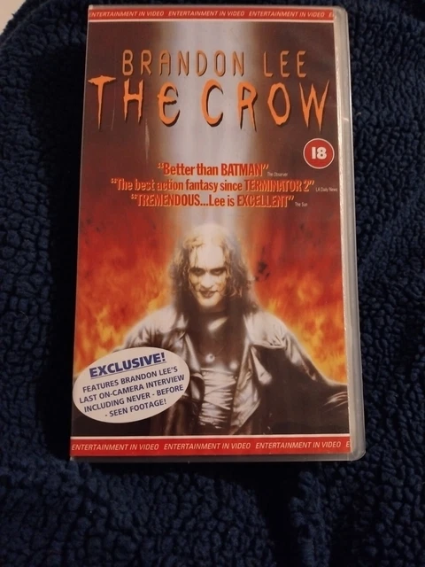 THE CROW UK PAL VHS VIDEO 1995 Brandon Lee Superhero Fantasy Comic Book ...