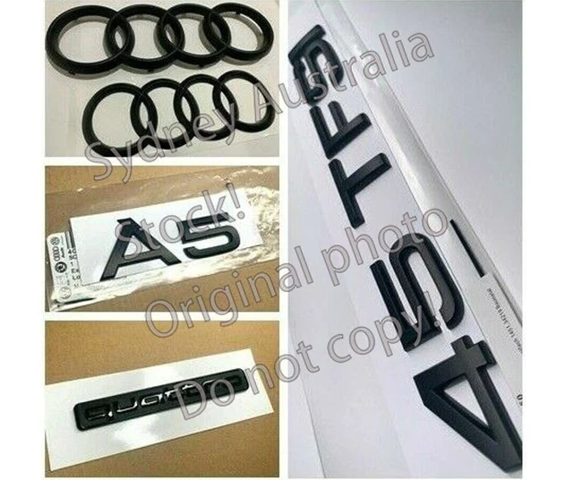 OEM FRONT + Rear Matte Black Badges Set for AUDI A5 45TFSI Hatch ...