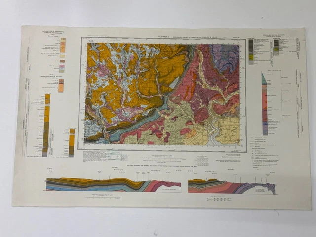 ORDNANCE SURVEY GEOLOGICAL, Drift, Sheet Map, of Newport, 1969 £15.85 ...