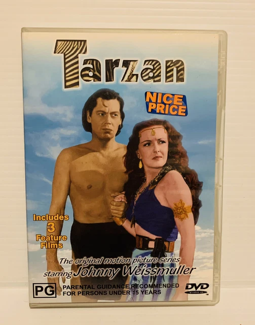 TARZAN - JOHNNY Weissmuller - 3 Original Films - DVD Region 4 PAL EUR ...