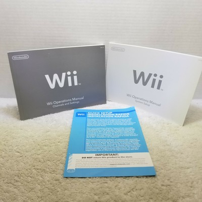 NINTENDO WII CONSOLE Set Poster Quick Start Console Instruction Manual ...