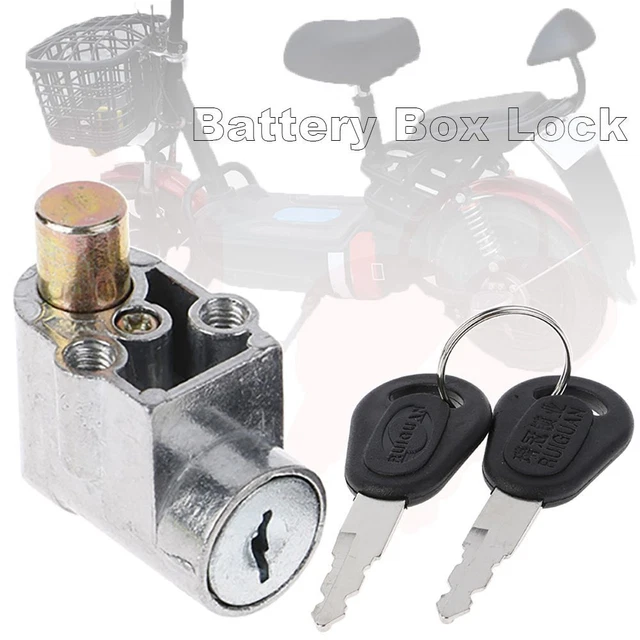 MOTORCYCLE WITH 2 Keys E-Bike Power Switch Battery Box Lock Electric ...