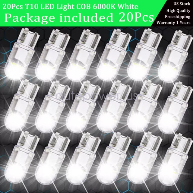 20X SUPER WHITE T10 168 W5W 2825 LED License Plate Interior Light Bulb 6000K $5.48 - PicClick CA