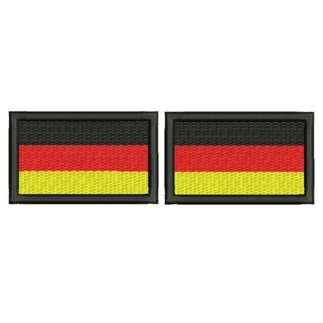 2X DEUTSCHLAND FLAGGE FAHNE mit KLETT Aufnäher Patch gestickt je (4 x 2,5 cm) EUR 4,90 - PicClick DE