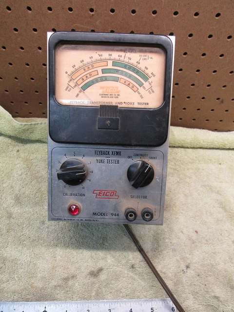 VINTAGE EICO MODEL 944 Flyback Transformer and Yoke Tester $31.88 ...