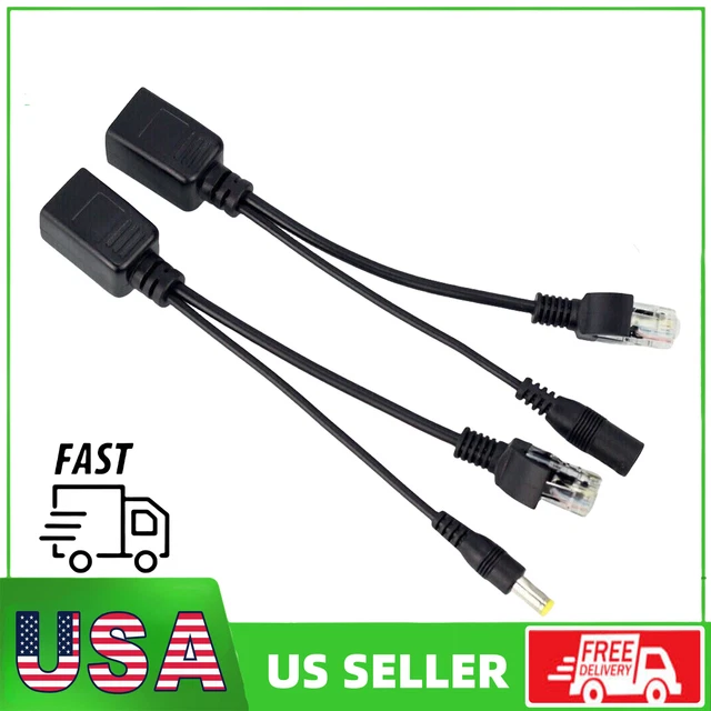 PASSIVE POWER OVER Ethernet PoE Adapter Injector+ Splitter Kit 5v 12v ...
