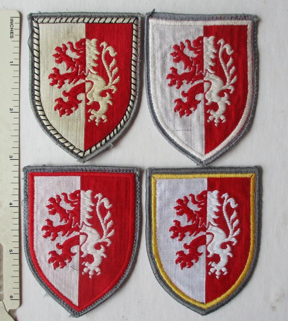 4 PATCH SET WEST GERMAN BUNDESWEHR ARMY 2. PANZER GRENADIER DIVISION ...