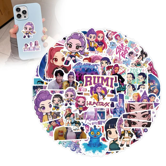 55PCS KPOP DEMON Hunters Stickers Huntrix Saja Boys Rumi Jinu Mira Zoey ...