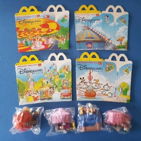 DISNEYLAND PARIS MCDONALD'S 1996 MIP set Happy Meal POP UP toys & set ...