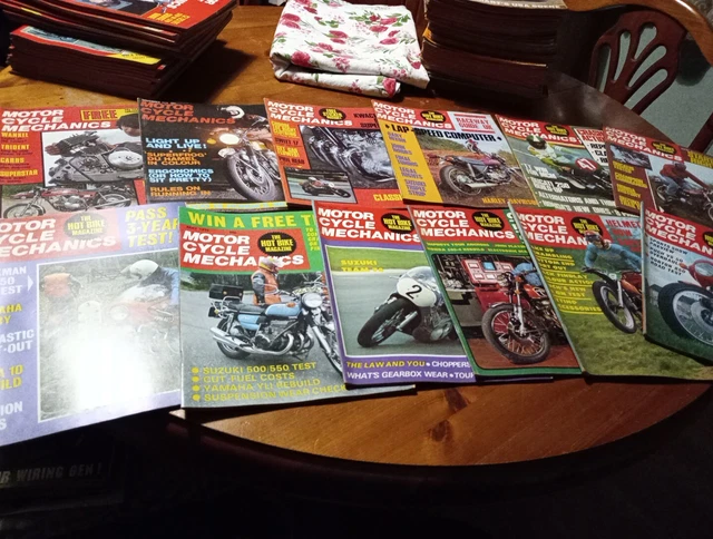 VINTAGE MOTORCYCLE MECHANICS Magazines Full Year 12 Copies From 1974 £9 ...