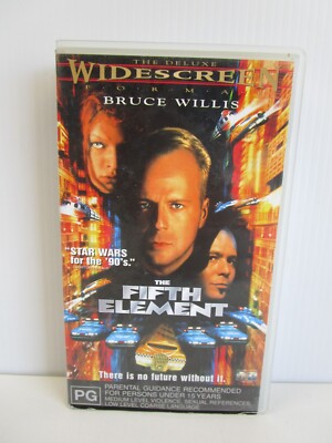 THE FIFTH ELEMENT, Bruce Willis, VHS Tape, Vintage Video, Movie PG ...