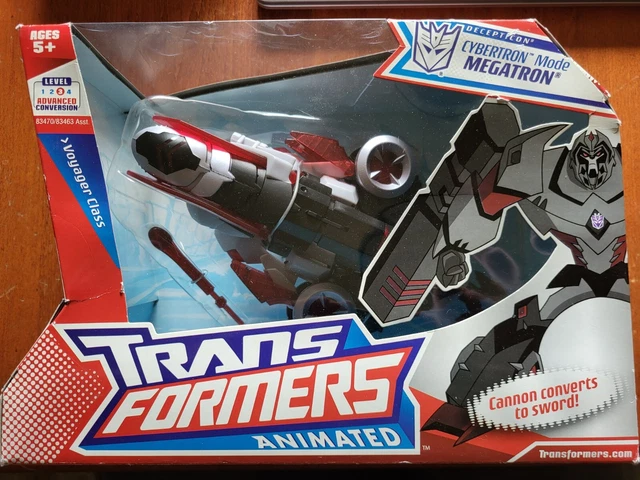 TRANSFORMERS ANIMATED VOYAGER Class Cybertron Mode Megatron 2007 SCELLÉ ...