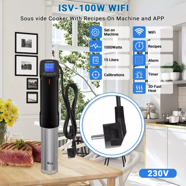 INKBIRD SOUS VIDE Wi-Fi Slow Cooker Circolatore Termico Temperatura ...