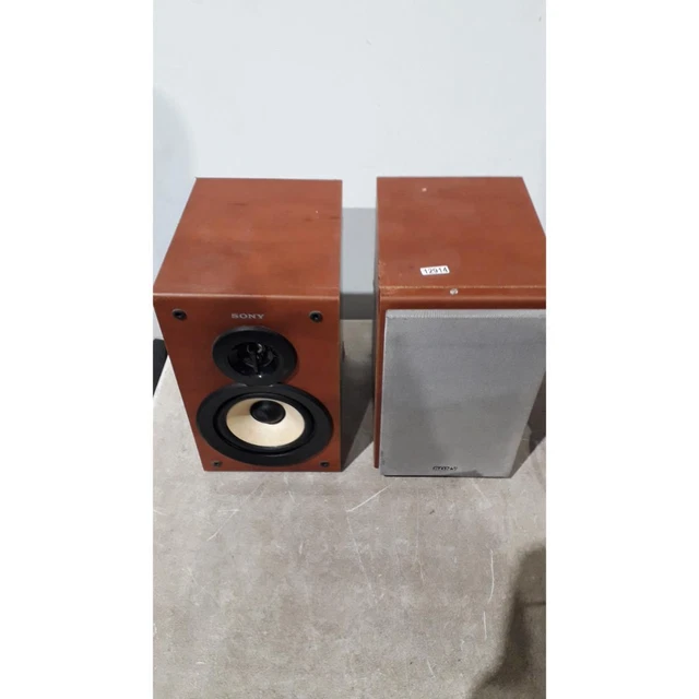 PAIR OF SONY SS-CSPZ50 Bookshelf Speakers Brown Wired 6 Ohm for Hi-Fi ...