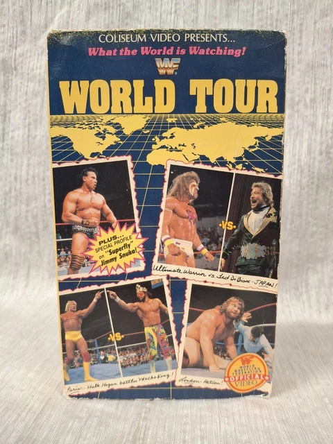 WWF WORLD TOUR Pro Wrestling VHS Tape Coliseum Video RARE Hulk Hogan ...