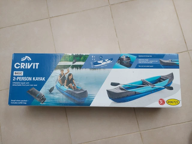 2 PERSON INFLATABLE Kayak. Crivit (Lidl). New In Box (Unopened). £60.48 ...